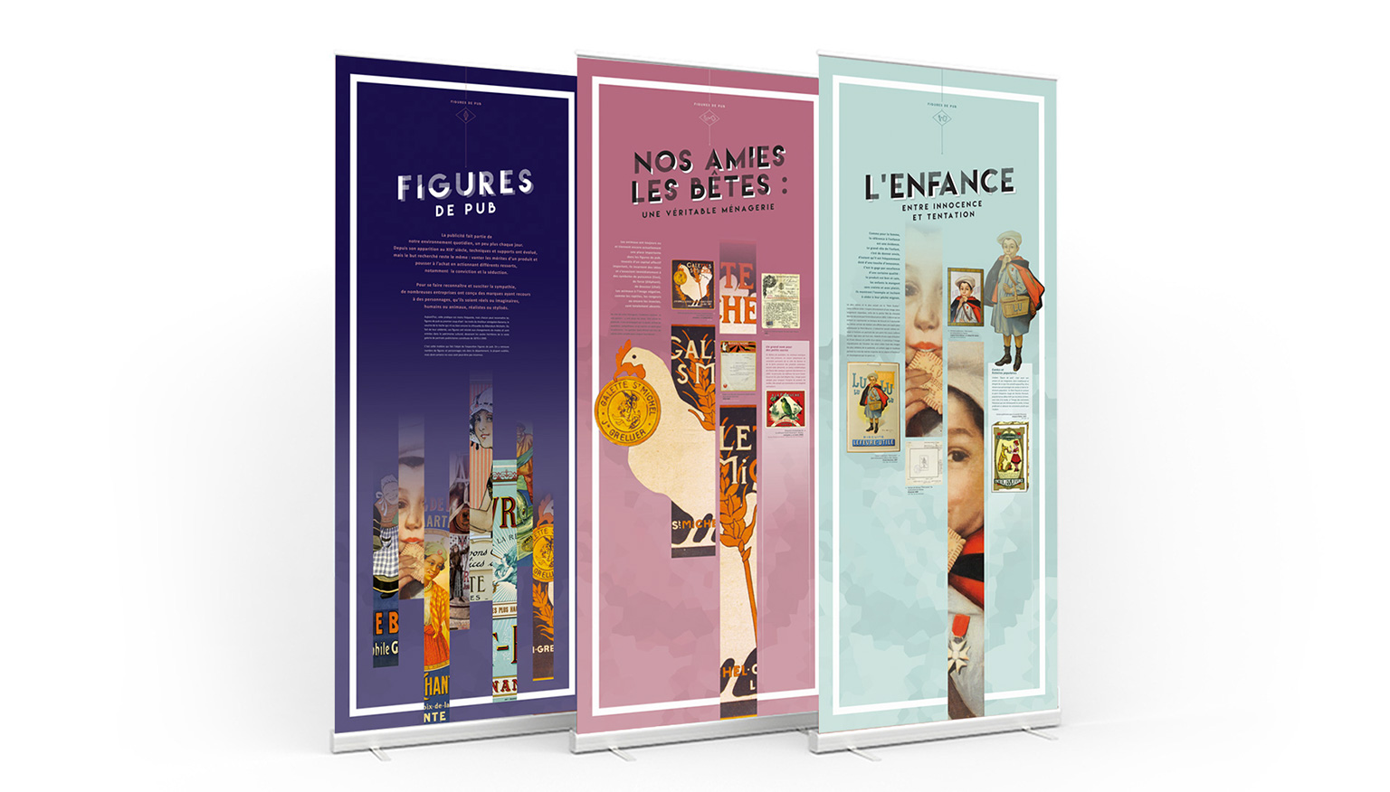 Figures de pub - création charte graphique pour exposition